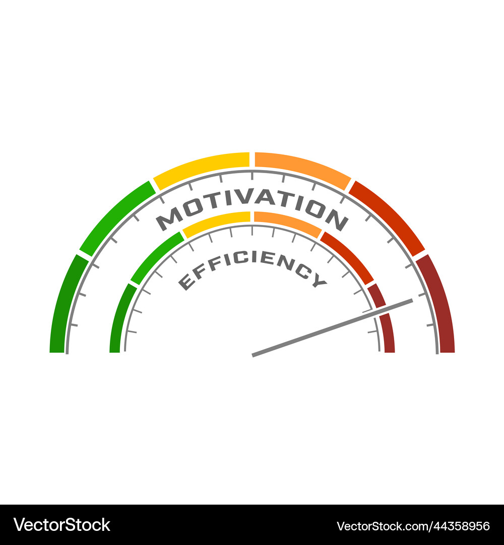 Abstract measuring device influence of motivation Vector Image
