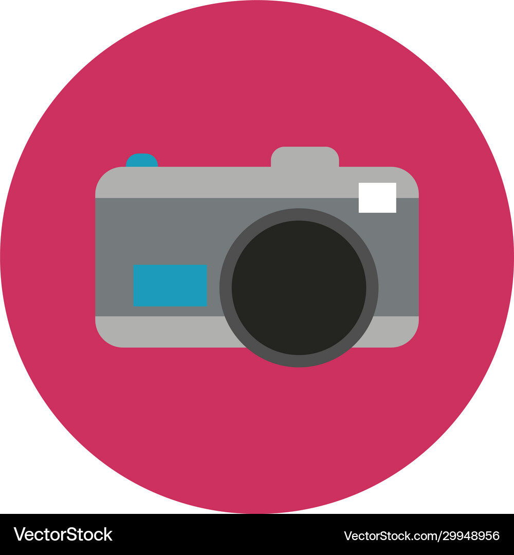 Camera photographic block and flat style icon Vector Image