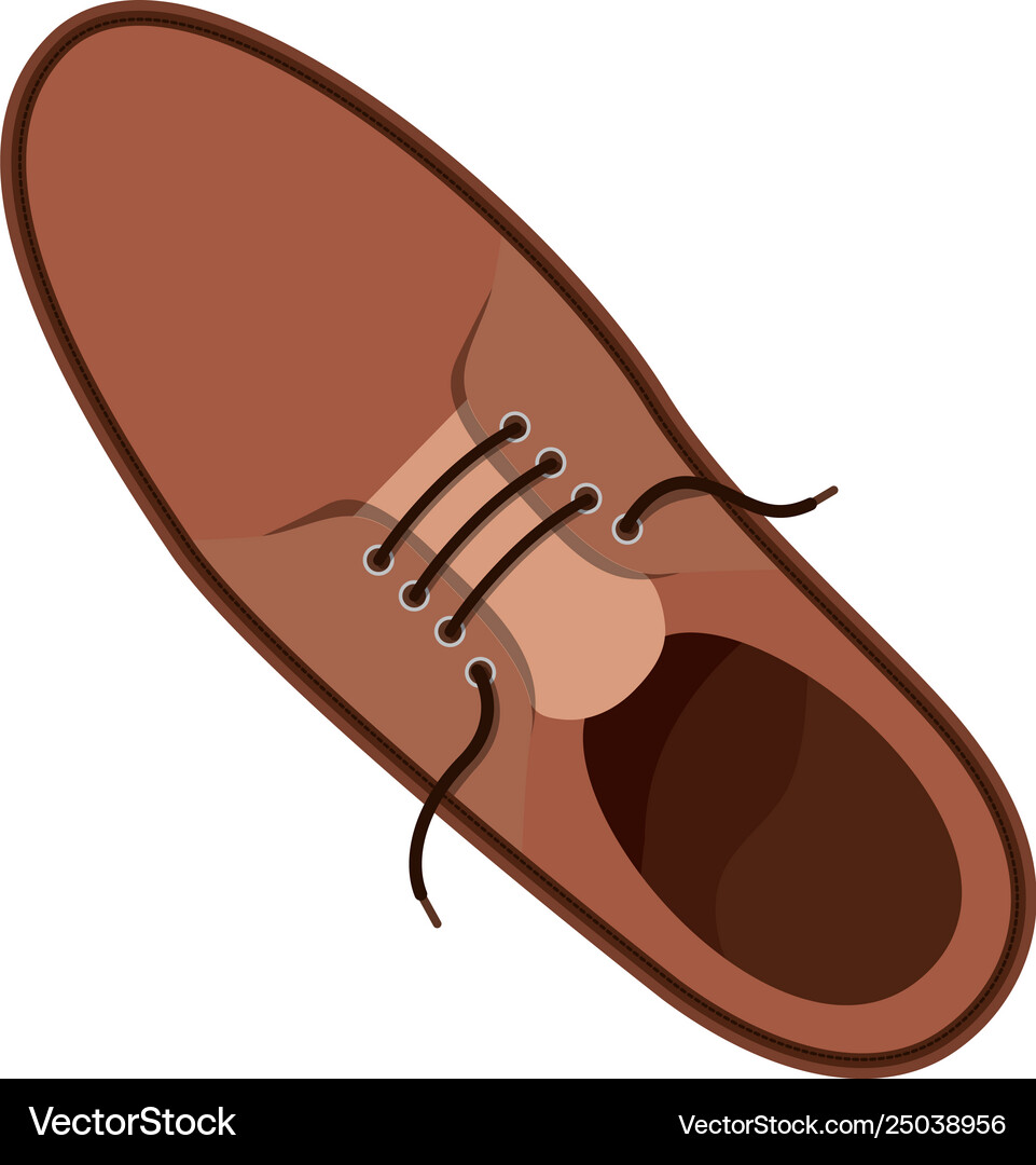 Elegant masculine single shoe Royalty Free Vector Image