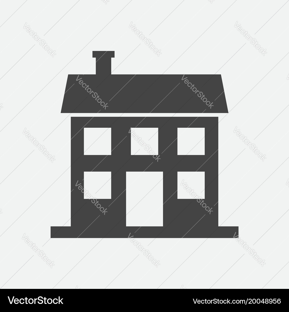 House icon in flat style on white background Vector Image