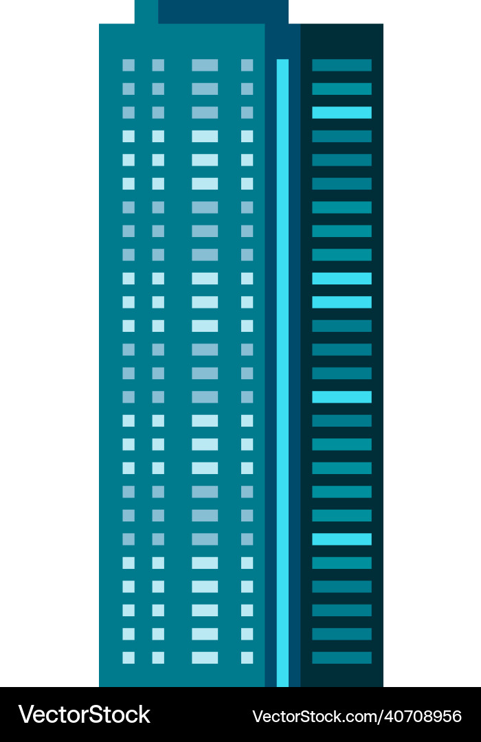 Skyscraper facade city building exterior high Vector Image