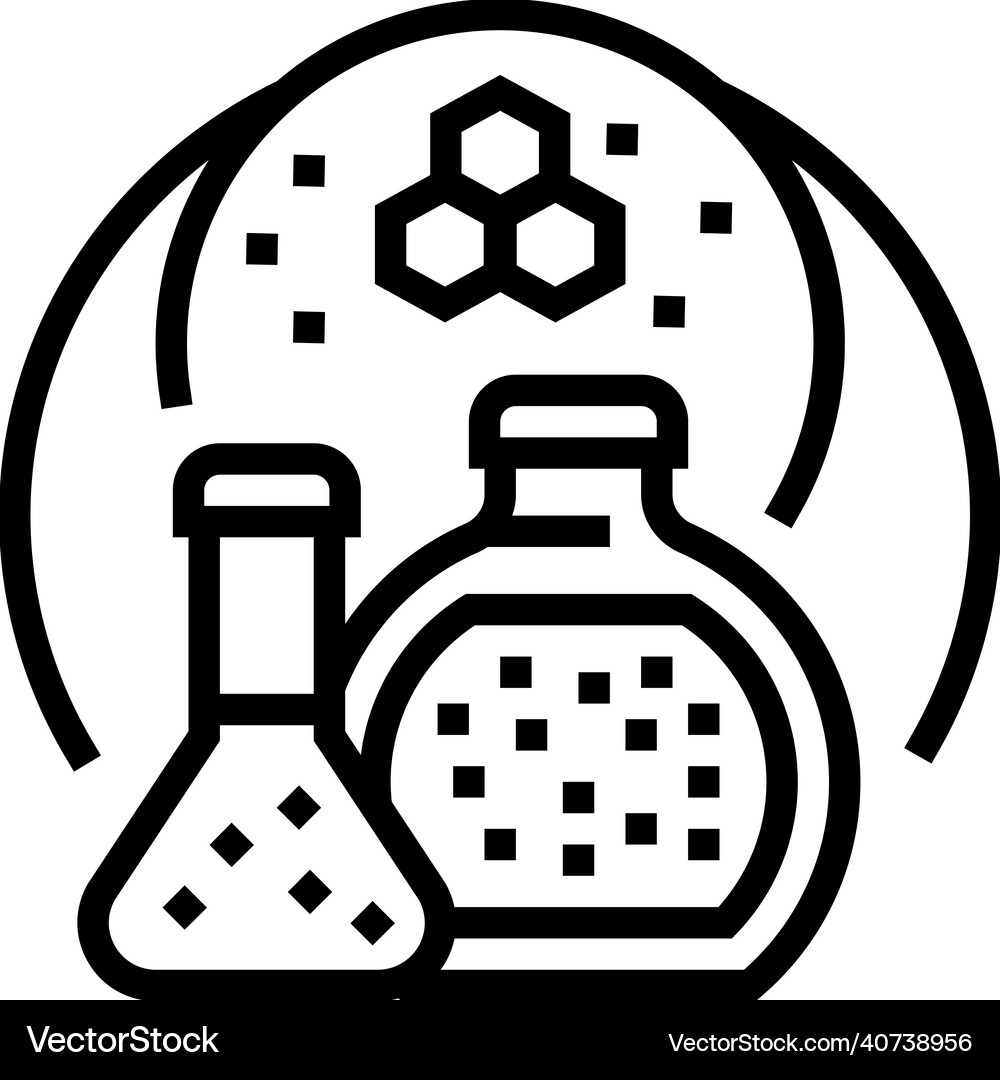 Specialty chemicals line icon Royalty Free Vector Image