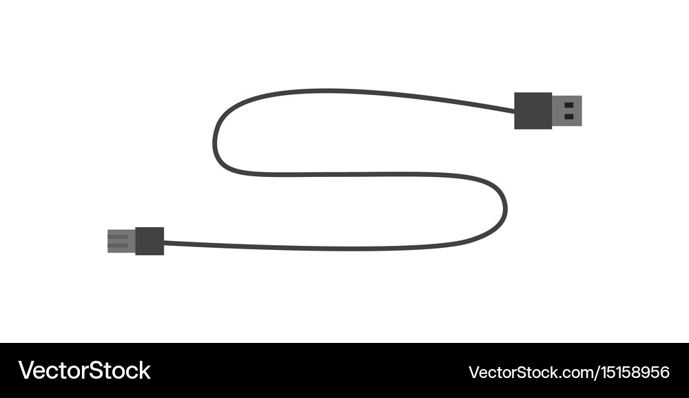 Usb cord for photo camera icon Royalty Free Vector Image