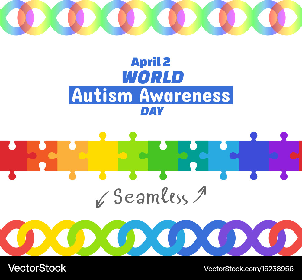 World autism awareness day april 2 2017 Royalty Free Vector