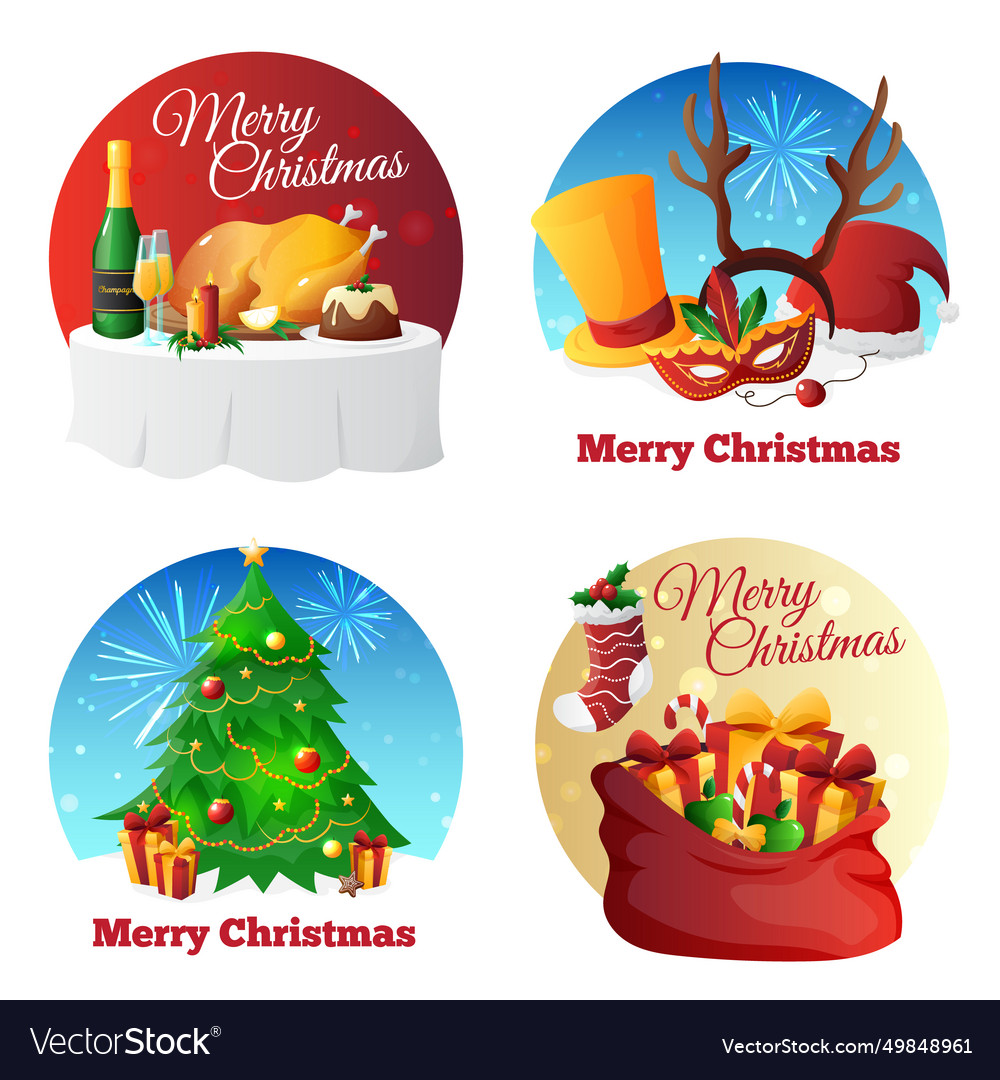 Christmas party collection Royalty Free Vector Image