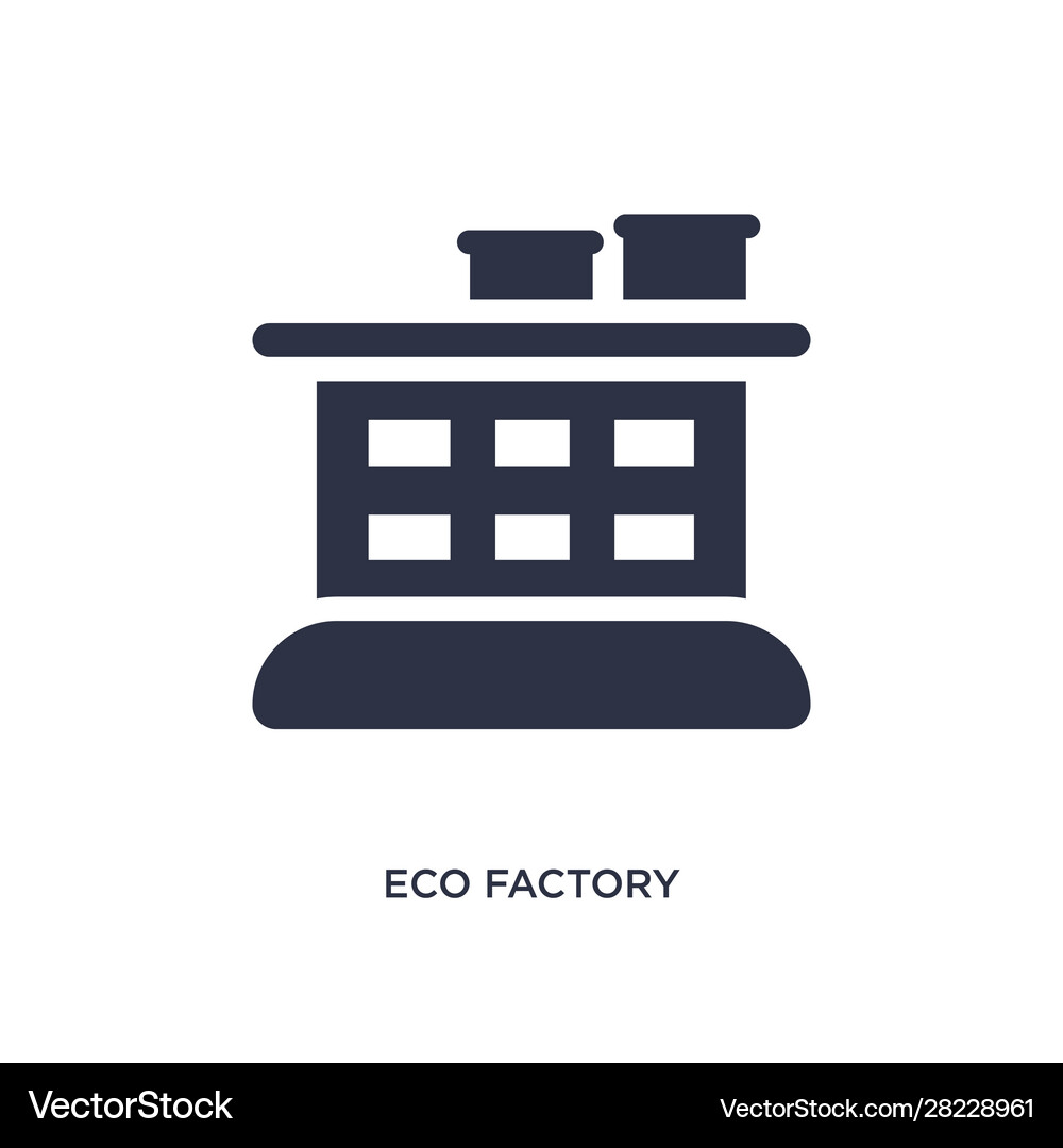 Eco factory icon on white background simple Vector Image