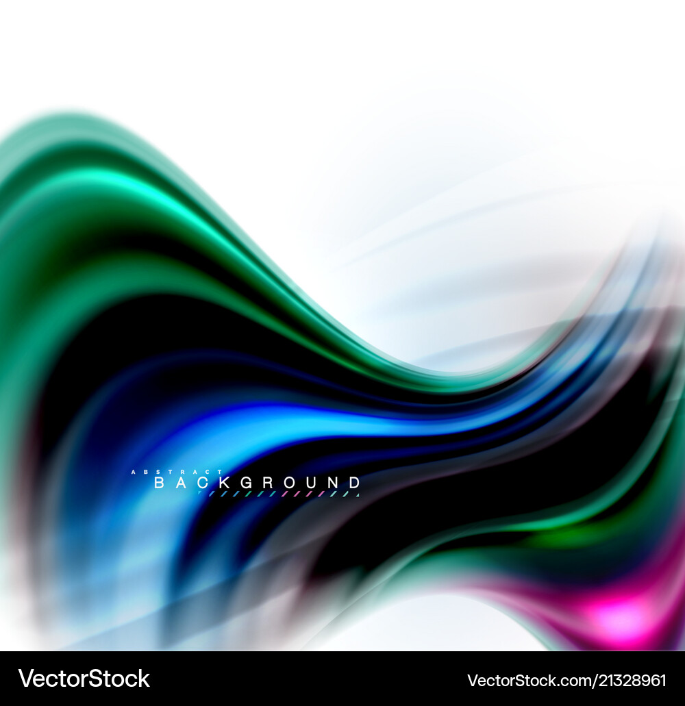 Fluid liquid mixing colors concept on light grey Vector Image