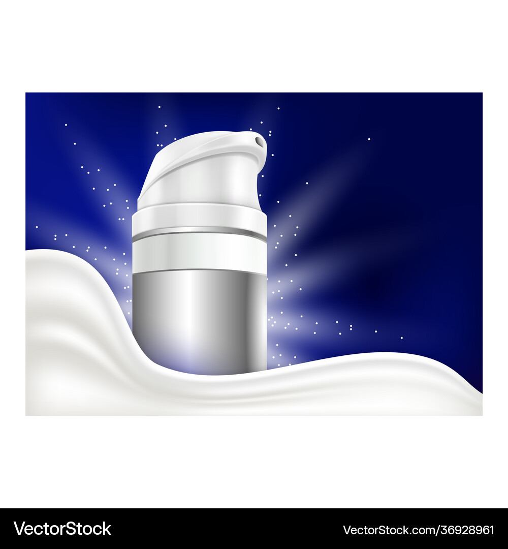 Night cream spray creative promo banner Royalty Free Vector