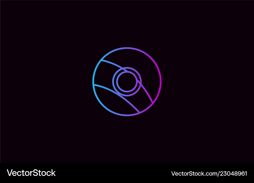 Number 0 zero logo company icon design in blue Vector Image