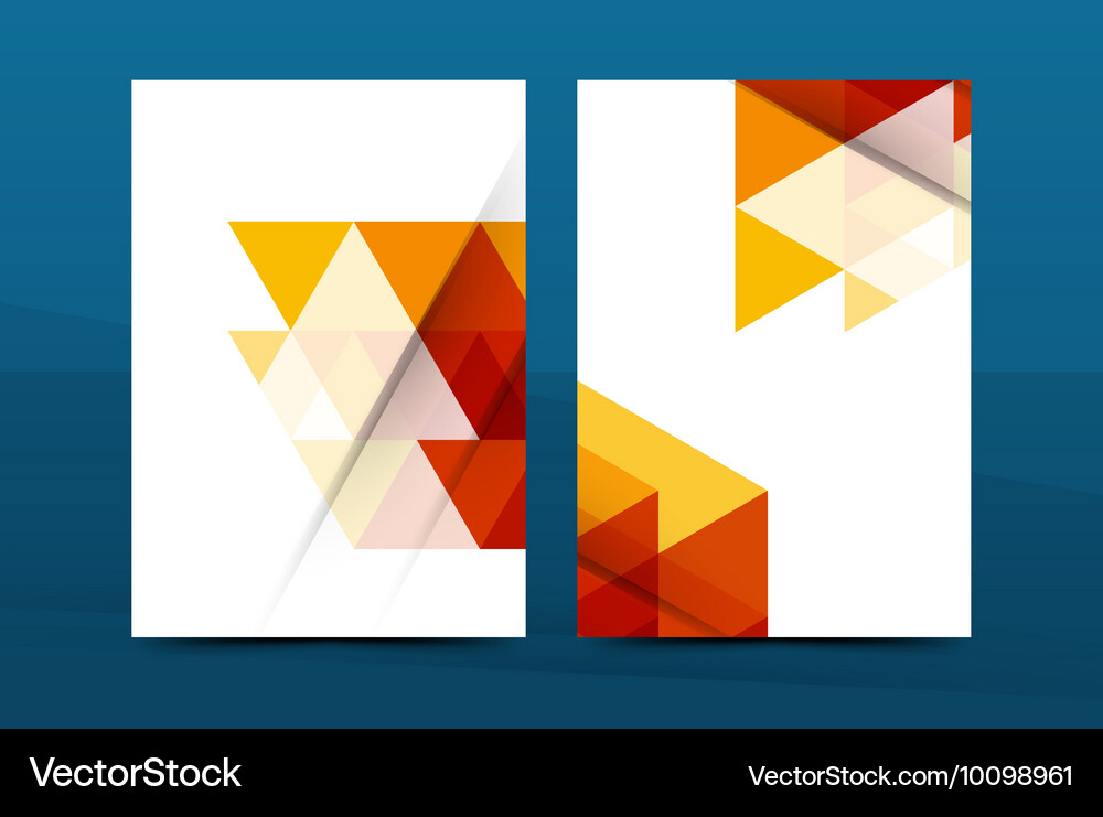 Orange annual report a4 cover brochure template Vector Image