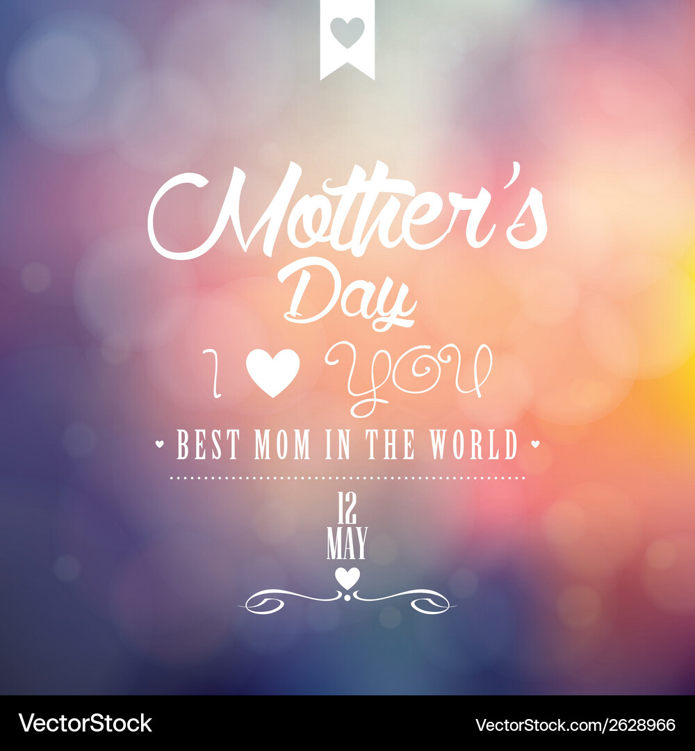 Abstract mothers day background with special Vector Image