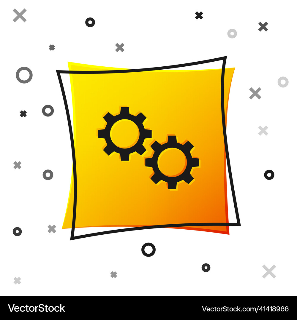 Black gear icon isolated on white background Vector Image