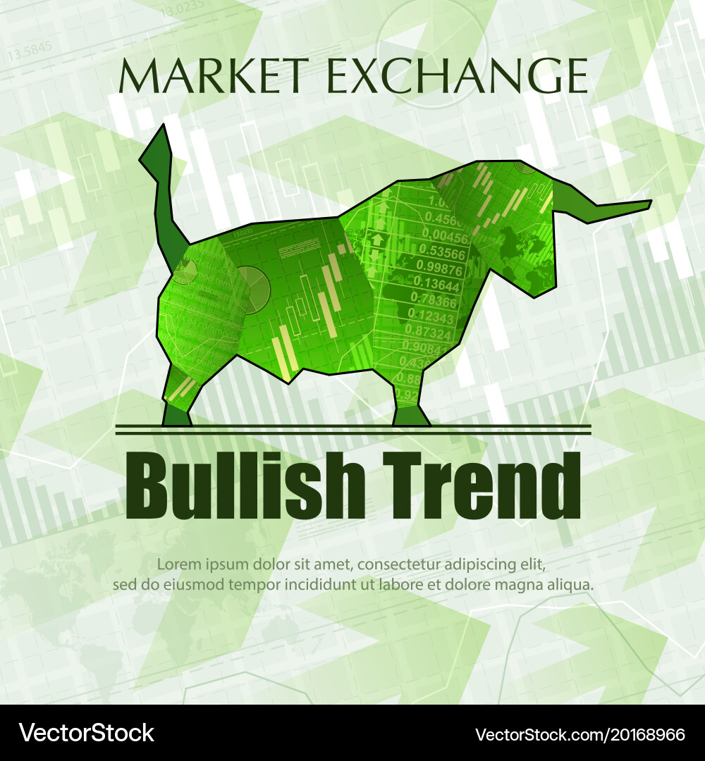 Bullish market trend Royalty Free Vector Image