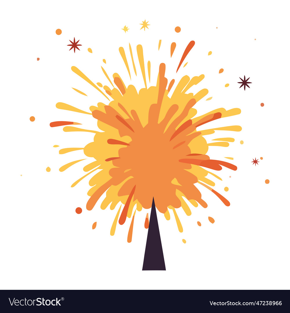 Firework exploding celebrating icon Royalty Free Vector