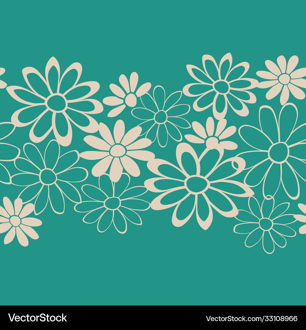 Green floral lace seamless Royalty Free Vector Image