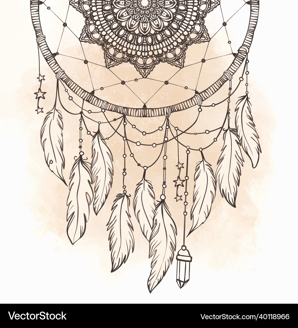 Hand drawn native american indian talisman Vector Image