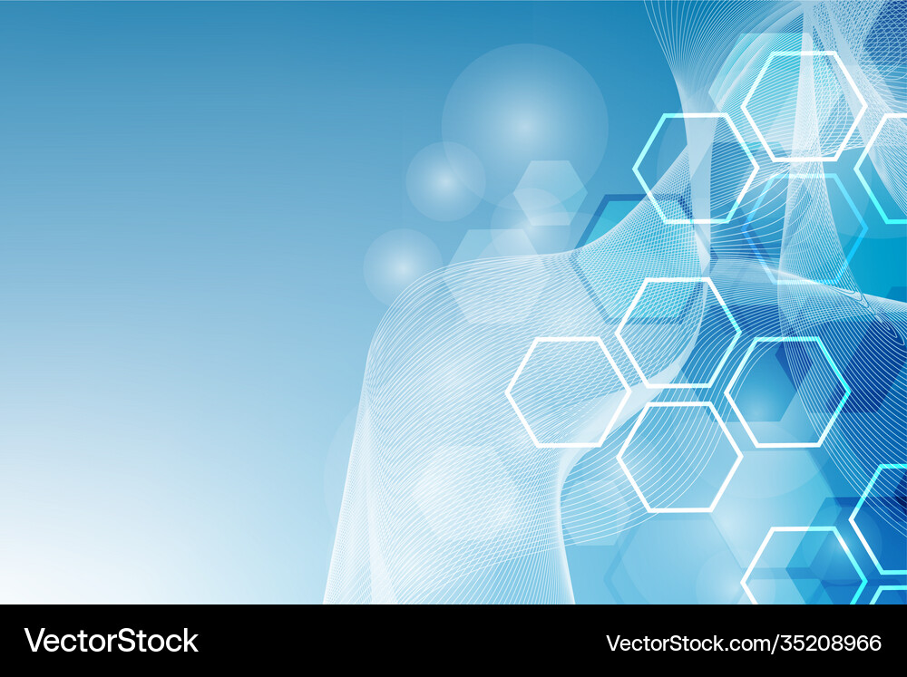 Hexagonal Science Background Royalty Free Vector Image