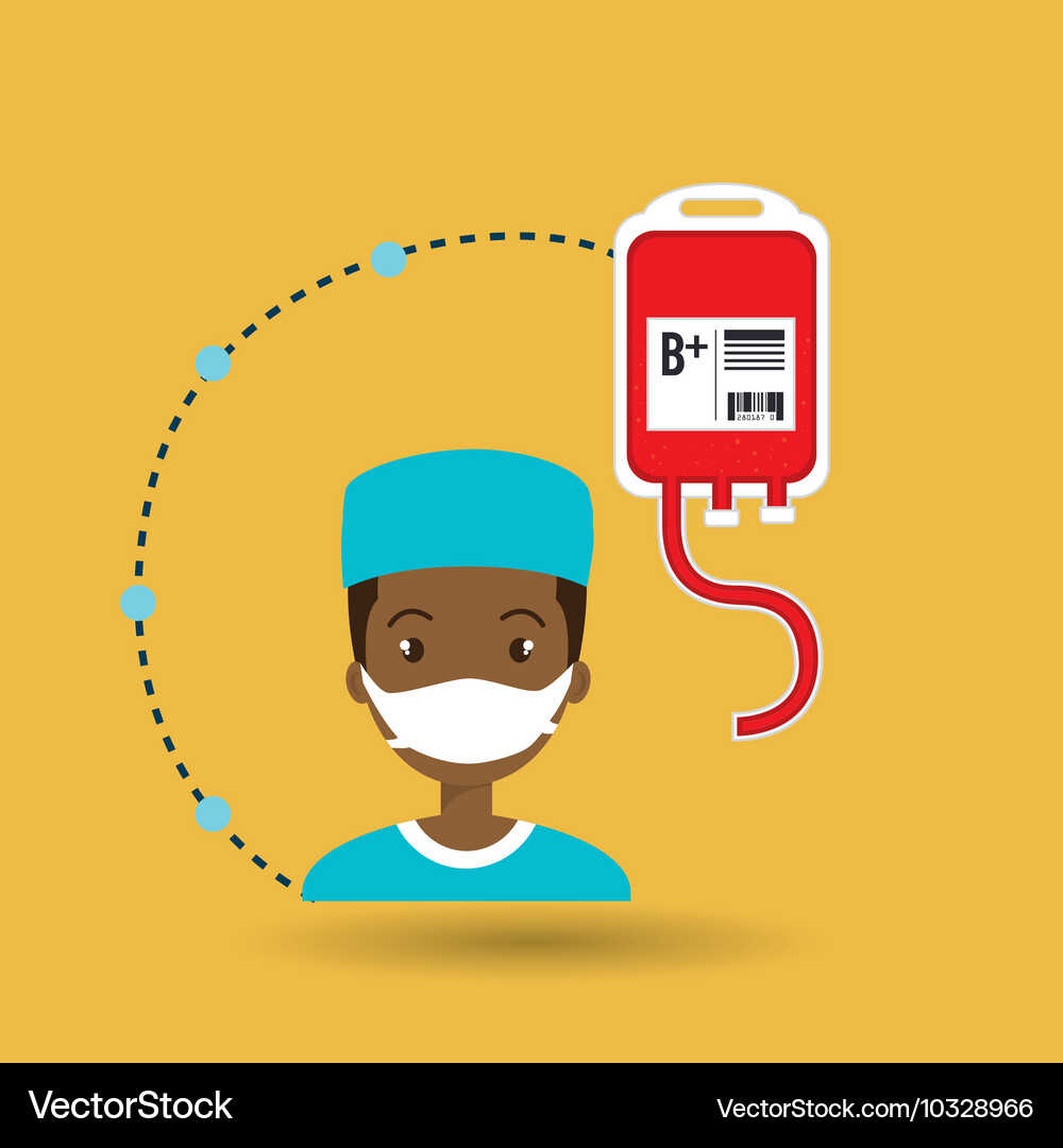 Man staff medical service Royalty Free Vector Image