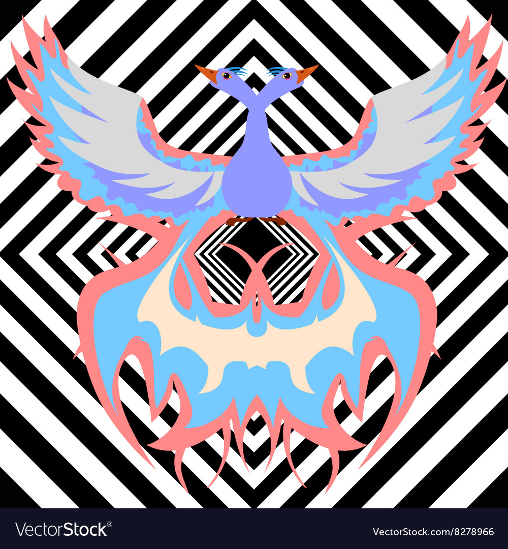 Multicolor phoenix Royalty Free Vector Image - VectorStock