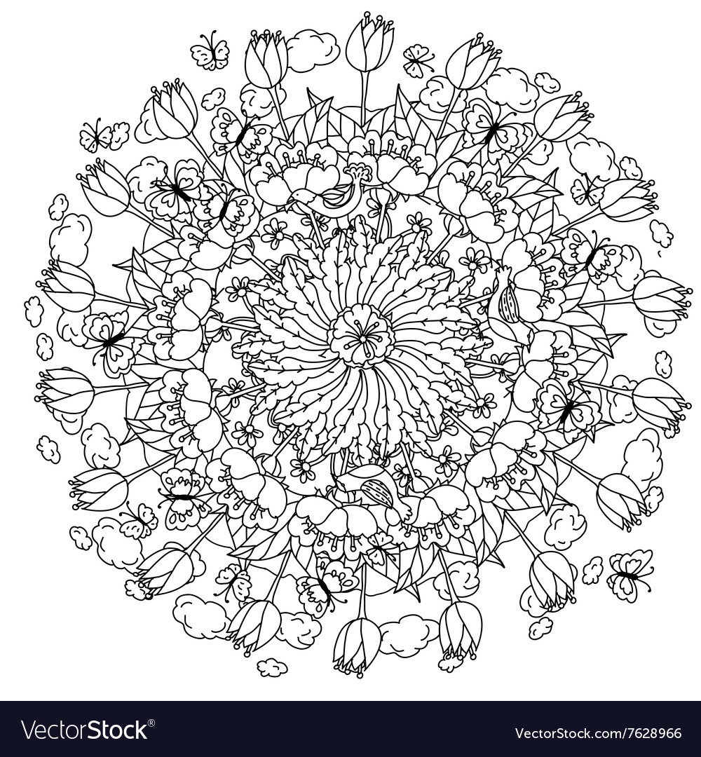 Pattern for coloring book Royalty Free Vector Image