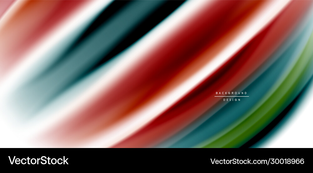 Silk smooth lines on white liquid fluid color Vector Image