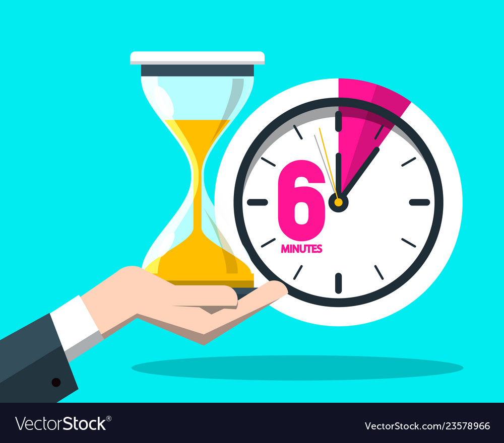 Six 6 Minutes Time Symbol Clock Icon Royalty Free Vector Six 6 Minutes Time Symbol Clock Icon Royalty Free Vector