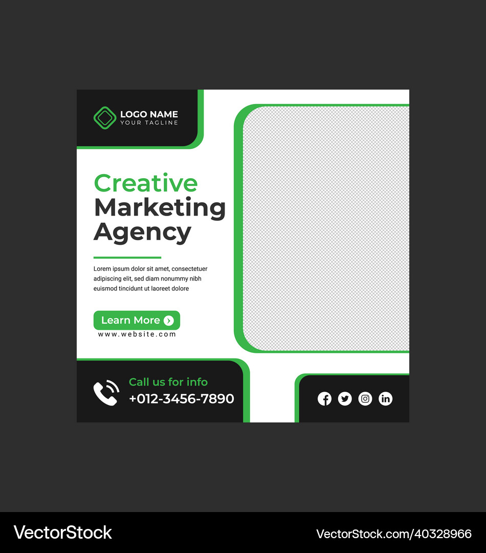 Social media instagram post banner template design