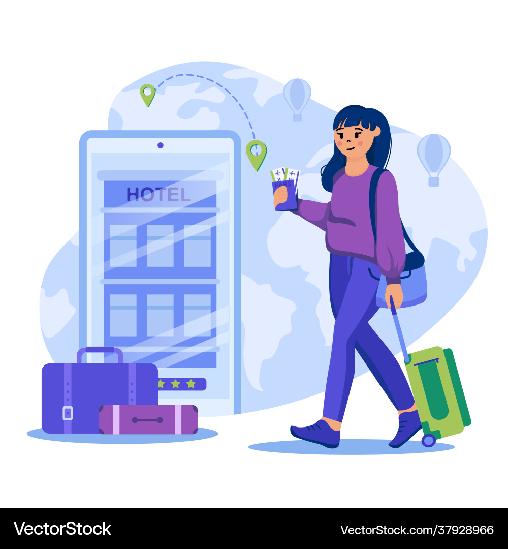 Travel agency concept Royalty Free Vector Image