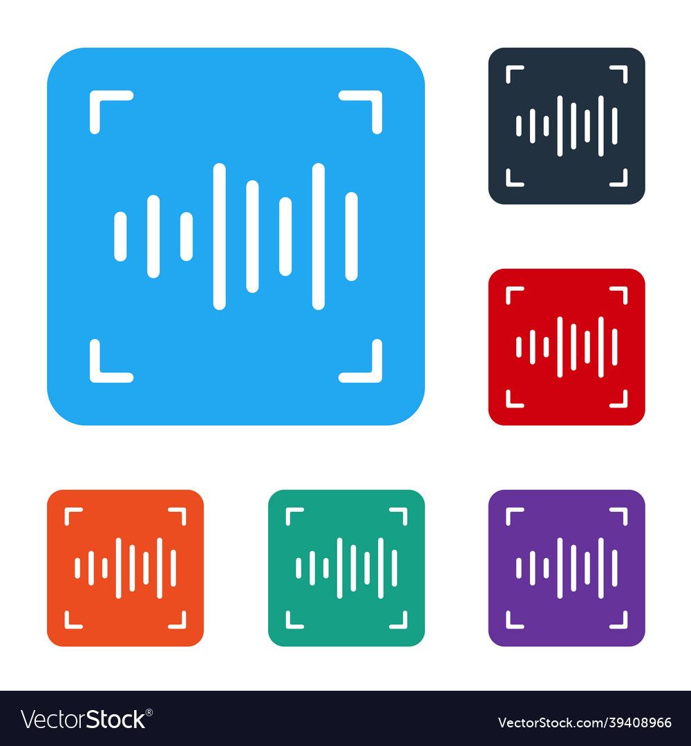 White voice recognition icon isolated on Vector Image