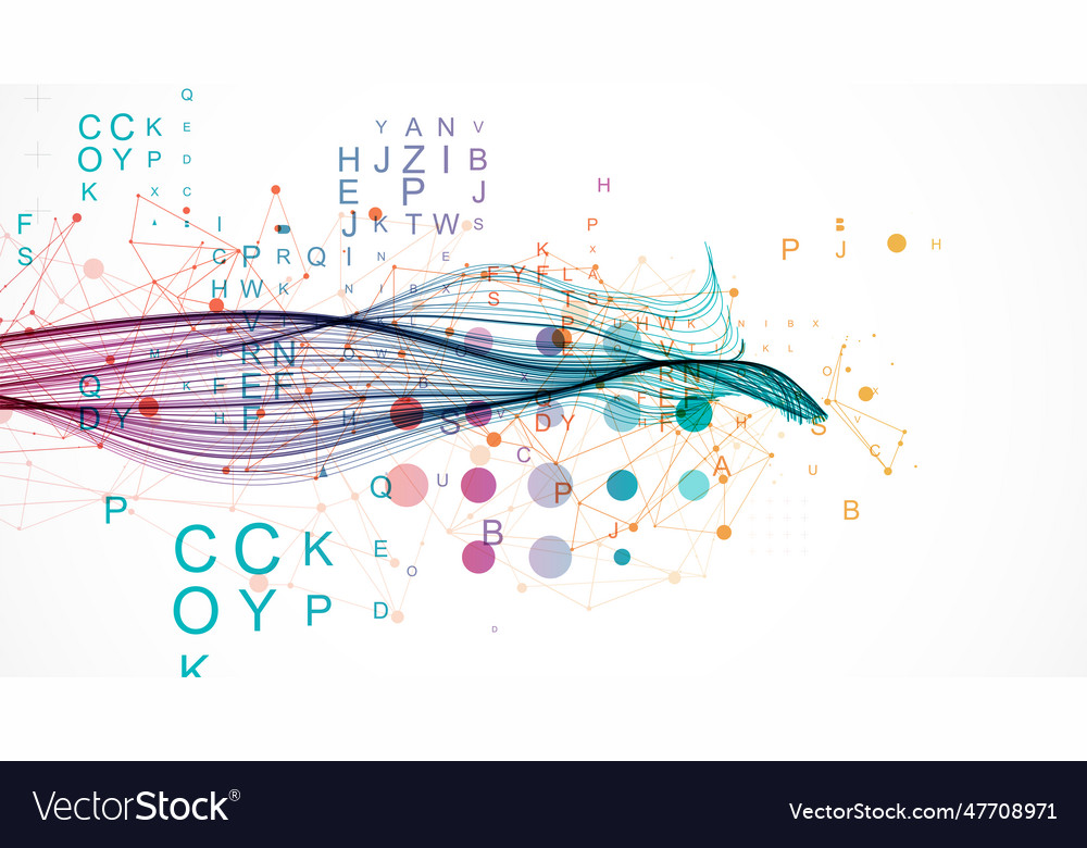 Abstract flowing wave lines design element Vector Image