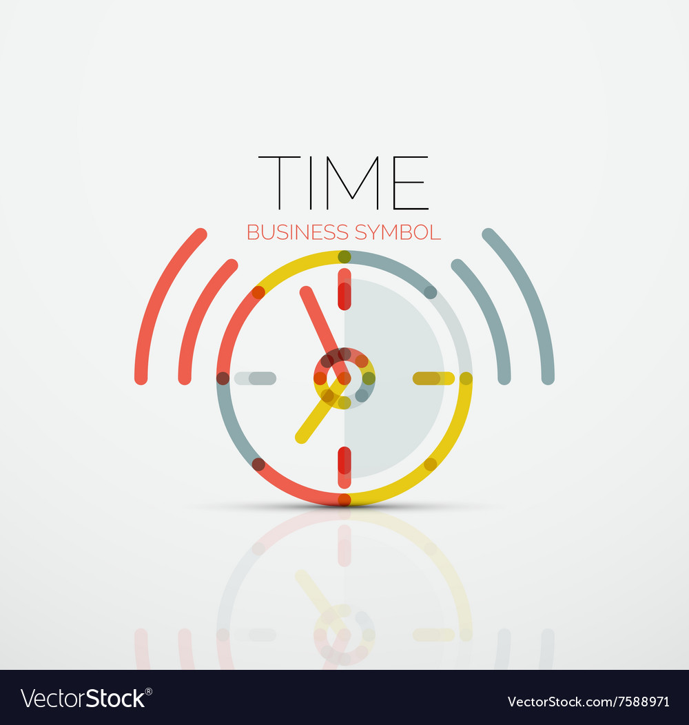 Abstract logo idea time concept or clock Vector Image
