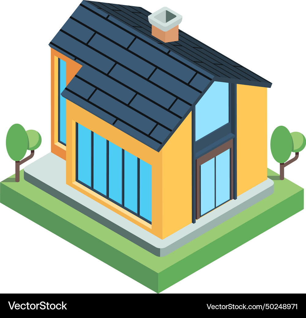 Commercial buildings icons Royalty Free Vector Image