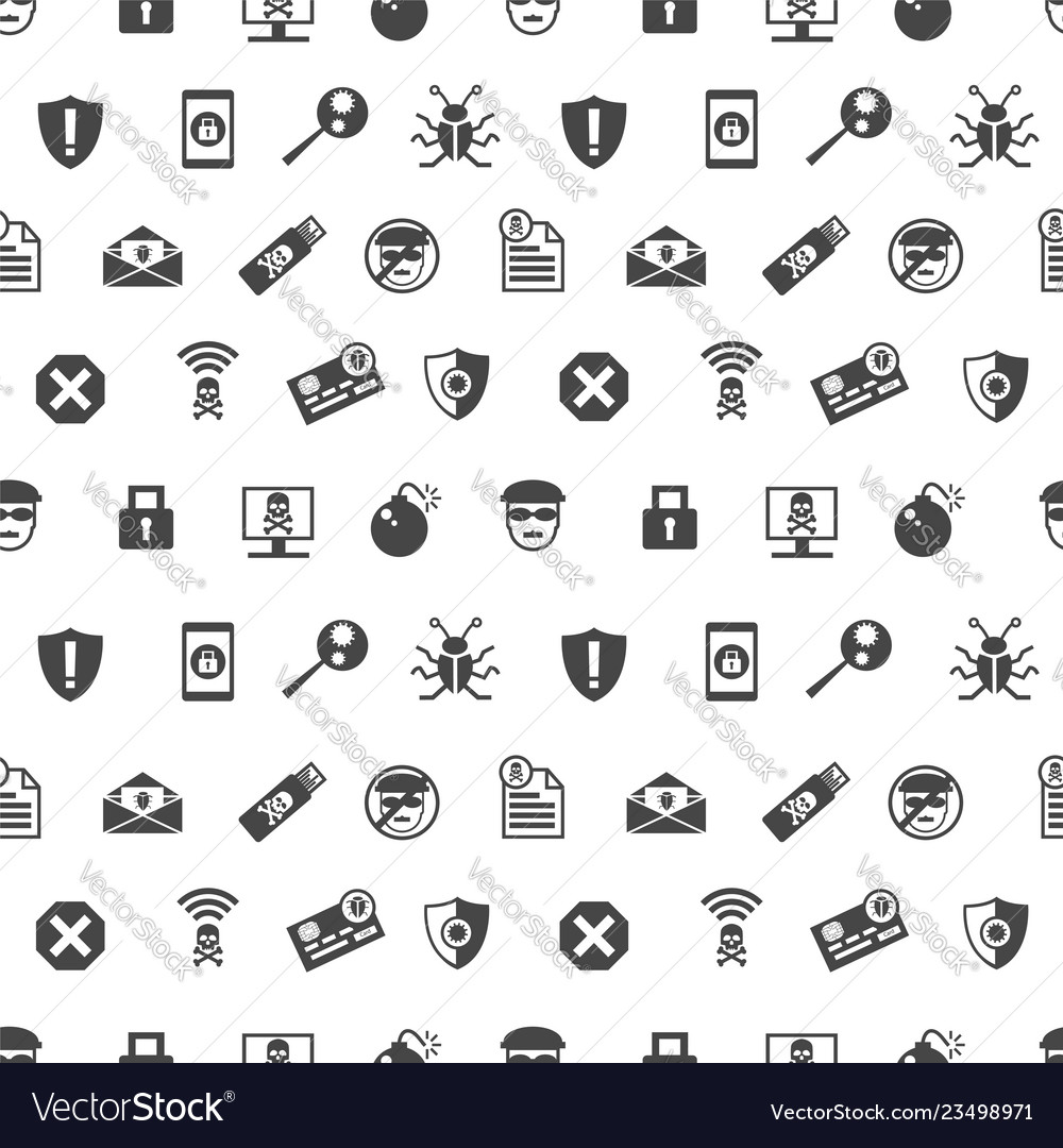 Flat hacking seamless pattern Royalty Free Vector Image