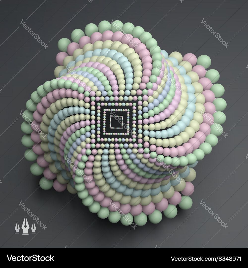 Interconnected Spheres - 3D Network Royalty Free Vector