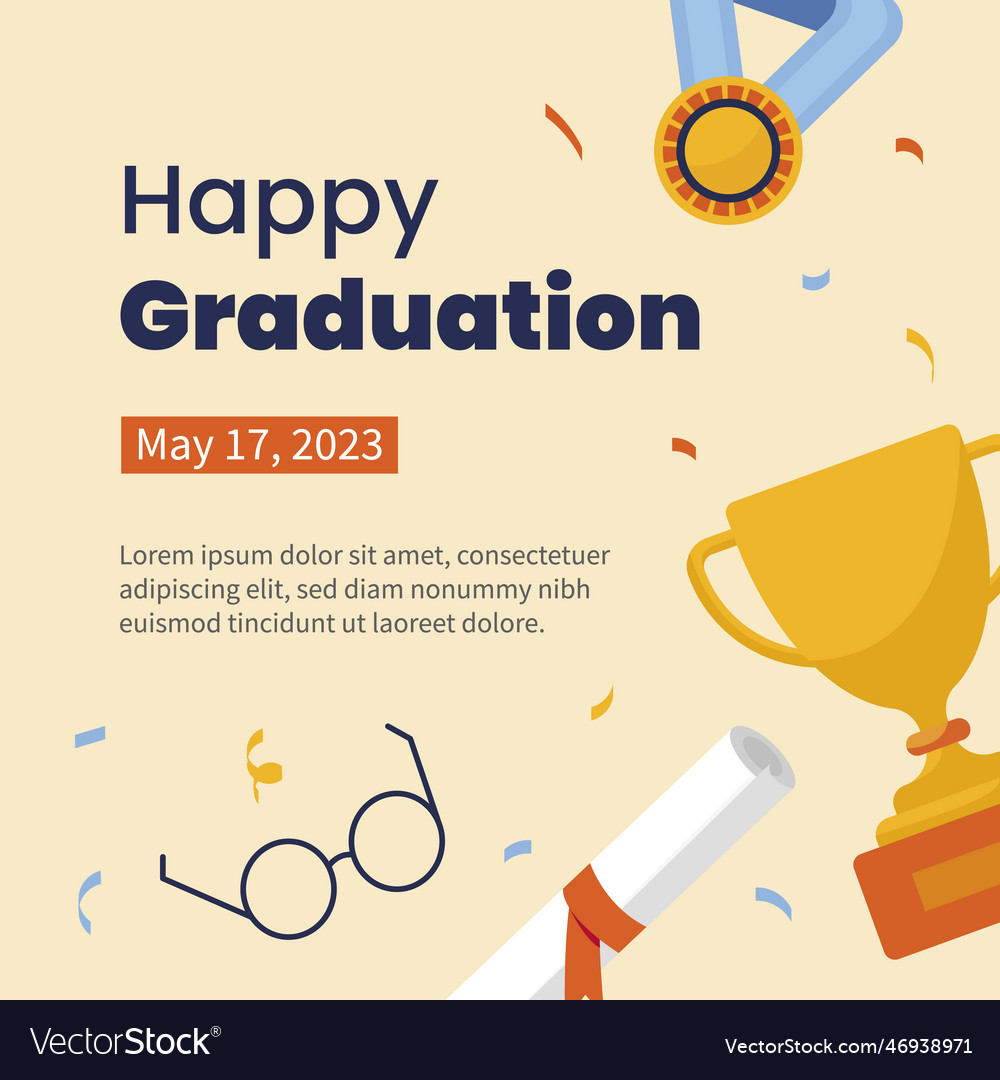 Posts set class graduation Royalty Free Vector Image