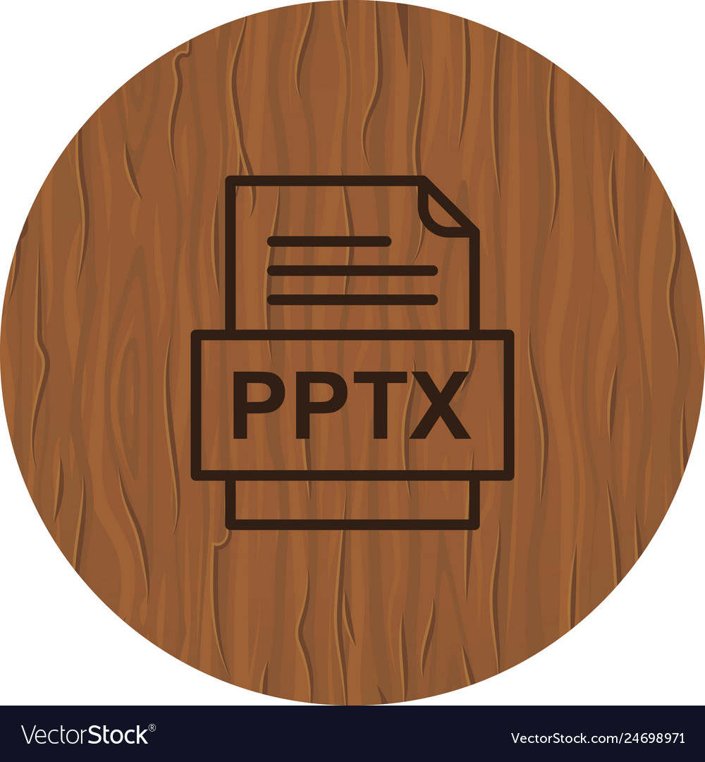 Pptx file document icon Royalty Free Vector Image