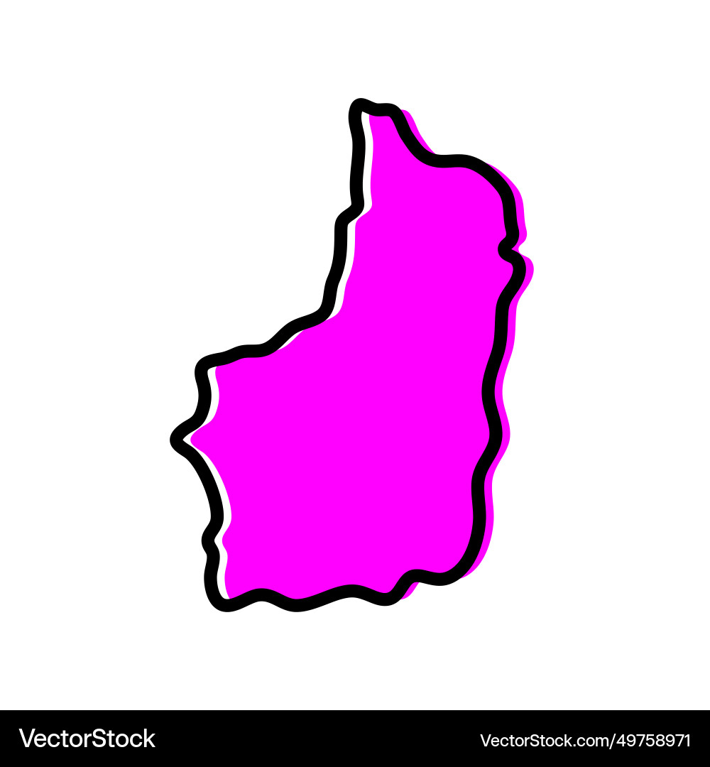 Southern province of rwanda map Royalty Free Vector Image