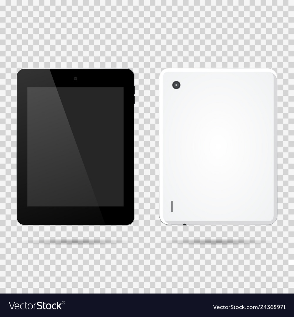Tablet front backside Royalty Free Vector Image