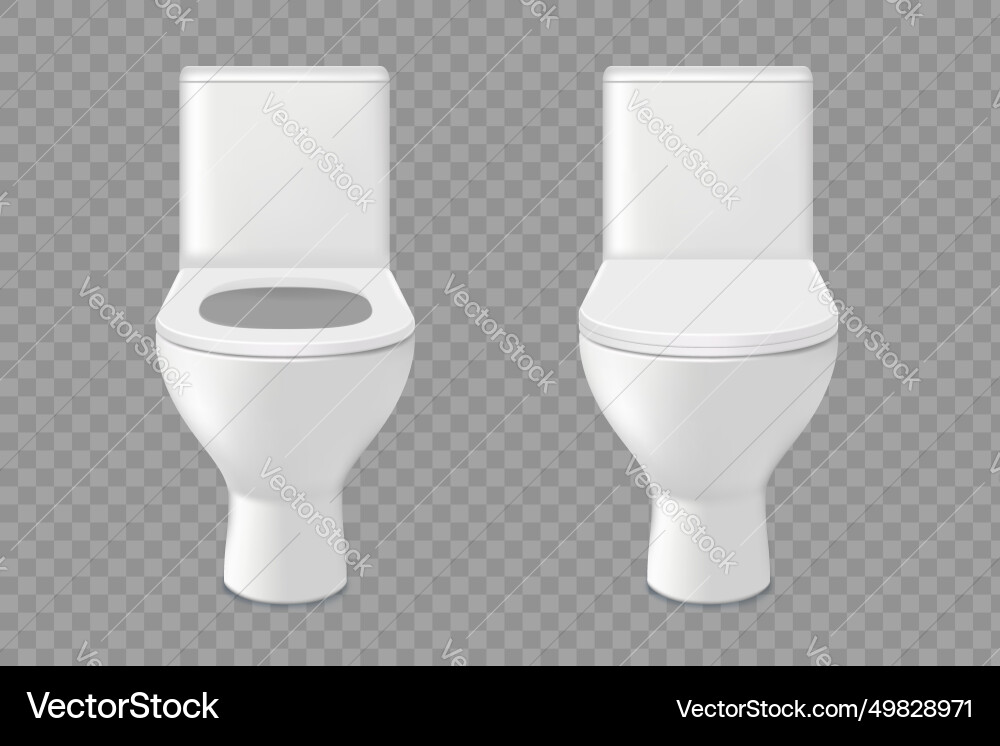 Toilet bowl realistic collection template Vector Image