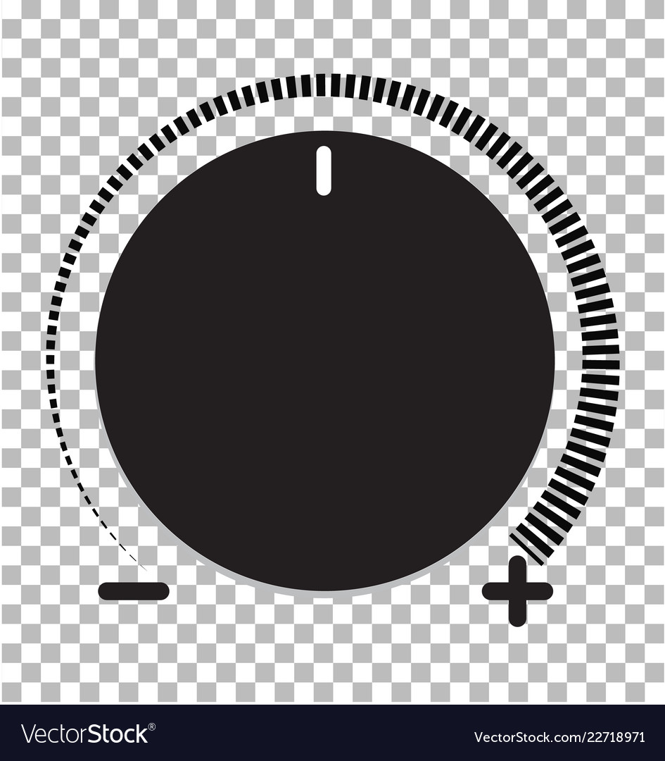 Volume control icon control on transparent Vector Image