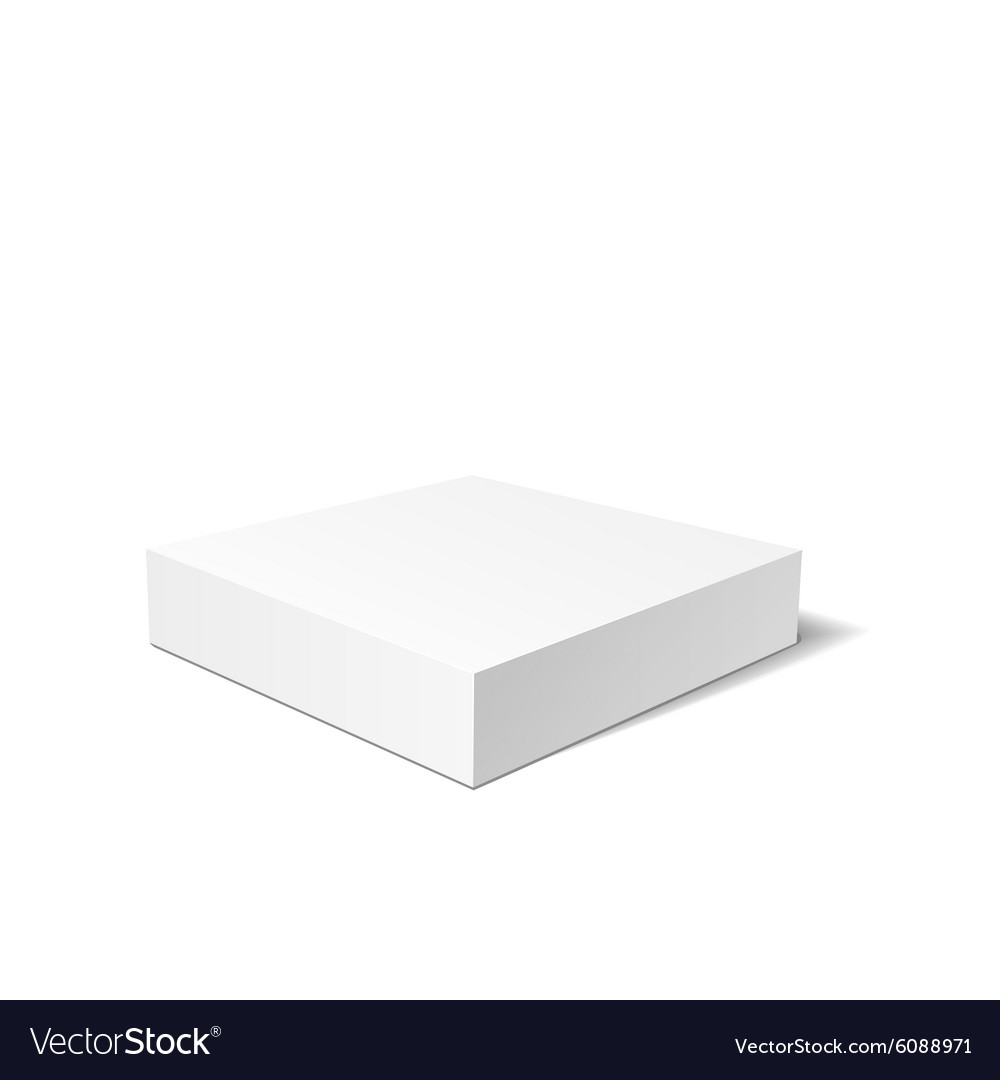 White 3d box Royalty Free Vector Image - VectorStock