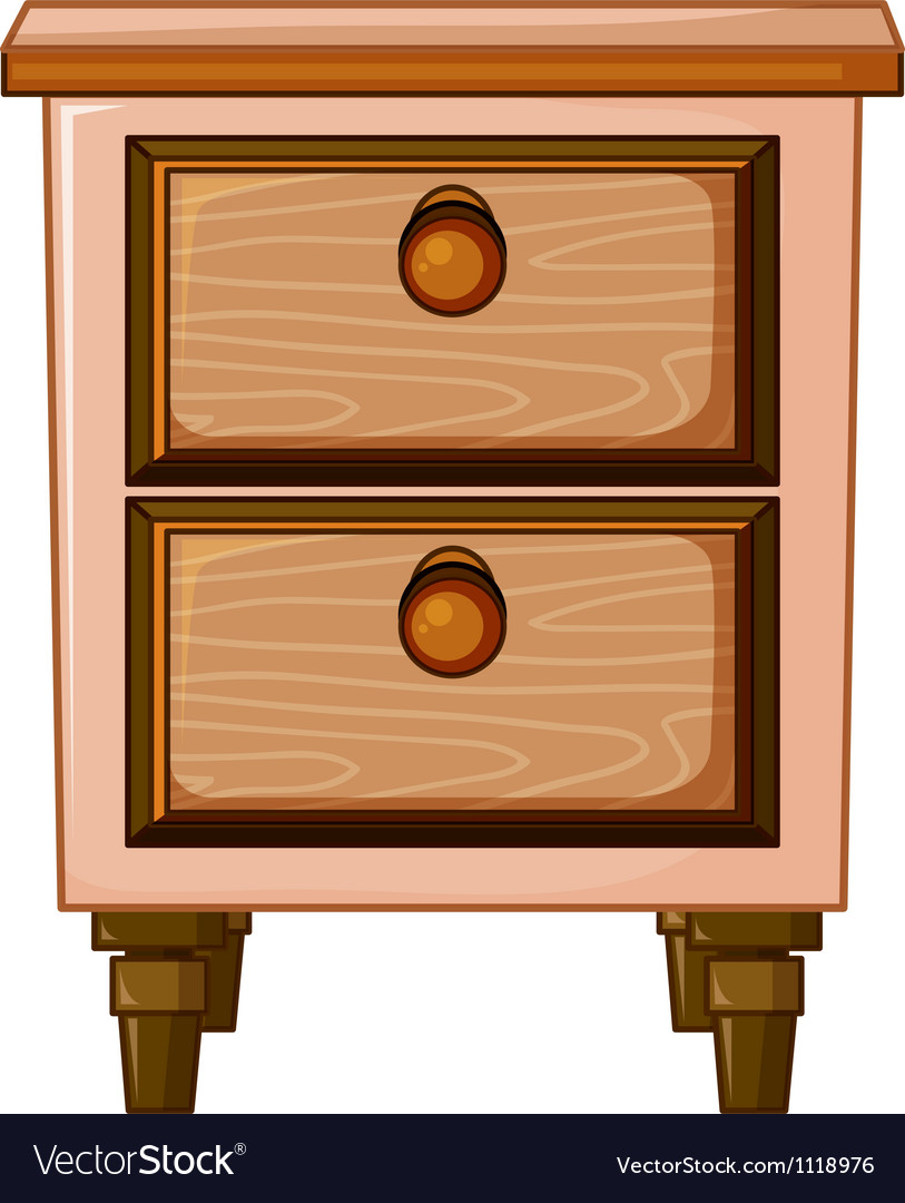 A table with drawer Royalty Free Vector Image - VectorStock