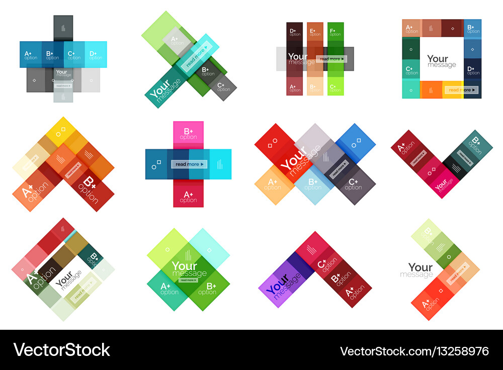 Color stripes infographics templates Royalty Free Vector