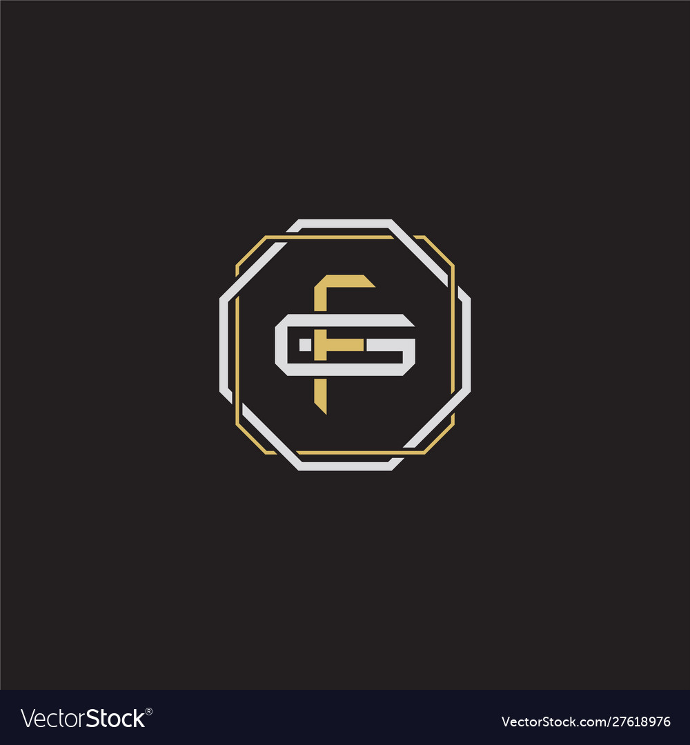 Fg initial letter overlapping interlock logo Vector Image
