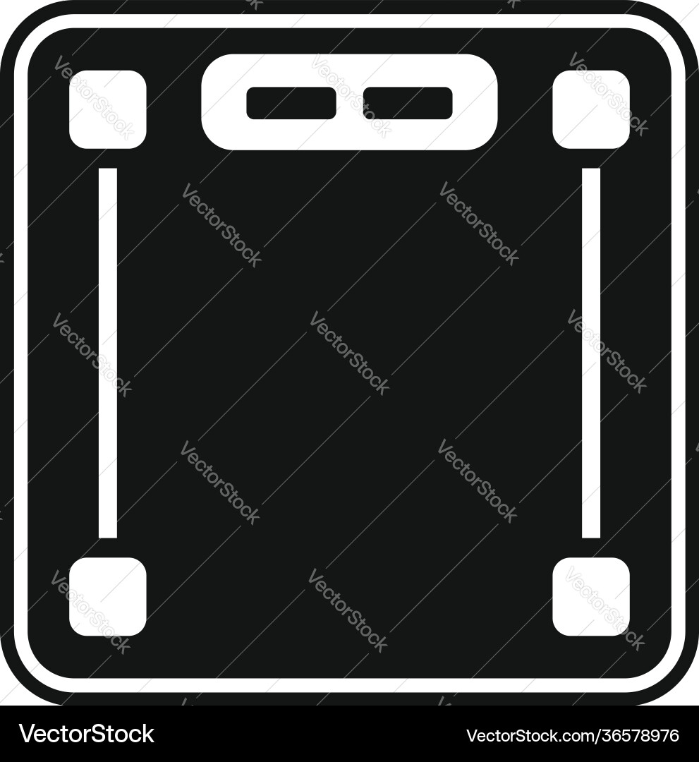 Fitness smart scales icon simple style Royalty Free Vector