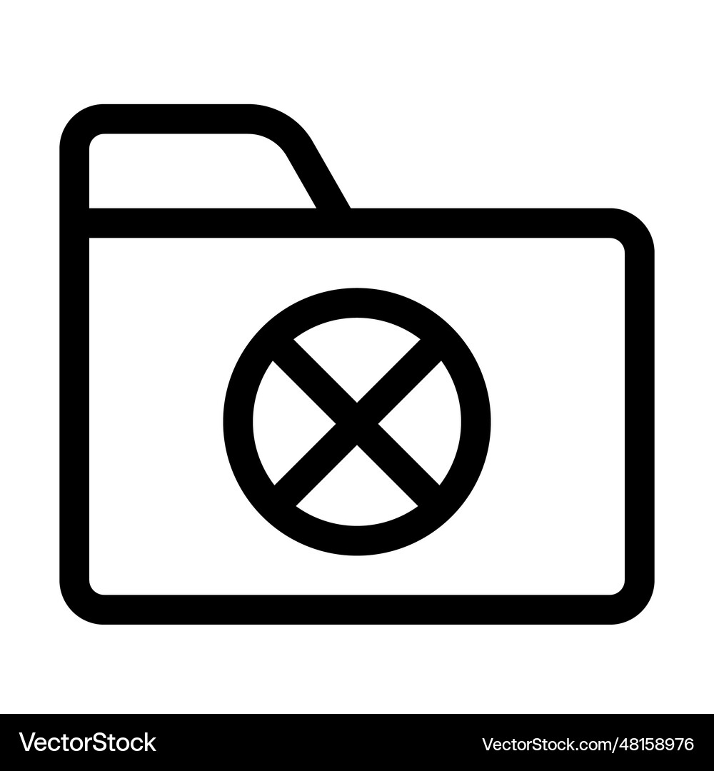 Folder corrupted due to malware activities Vector Image