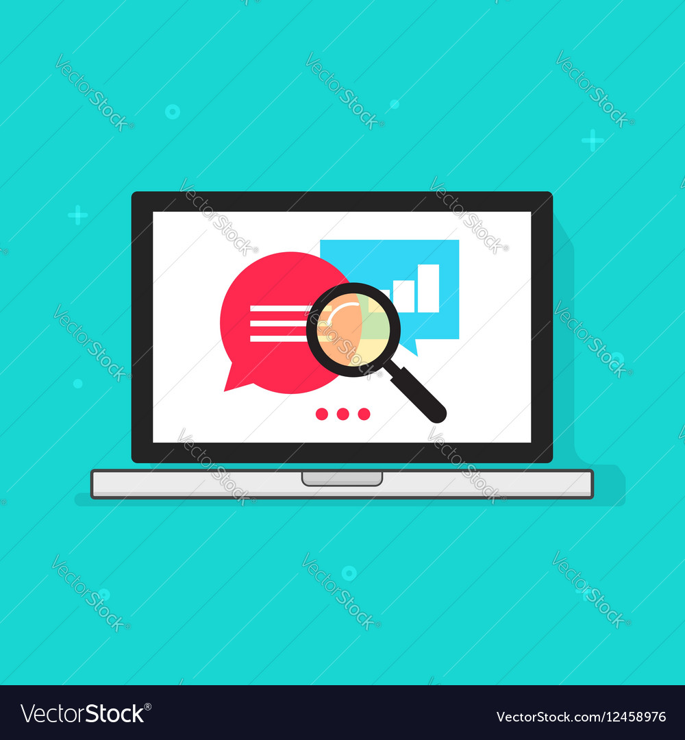Laptop analytics data icon computer Royalty Free Vector