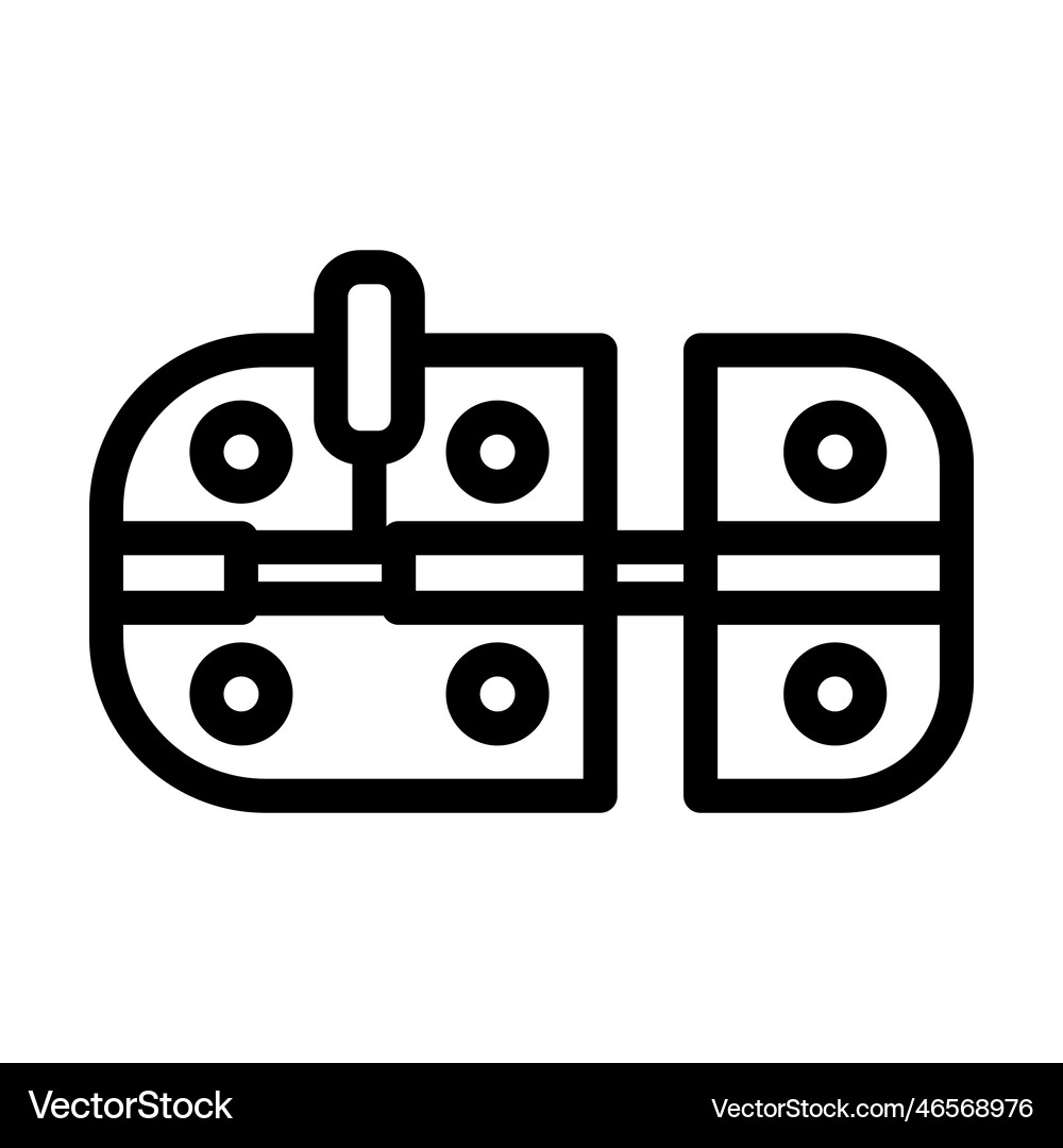 Latch thick line icon for personal and commercial Vector Image