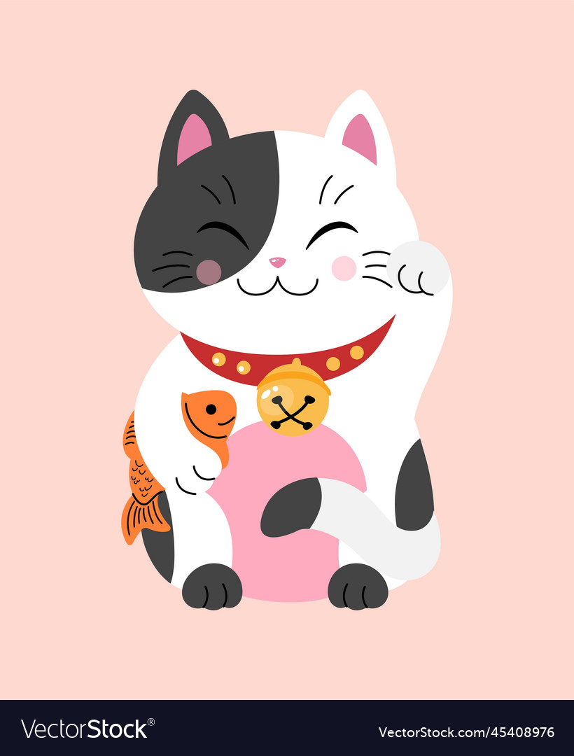 Maneki neko style Royalty Free Vector Image - VectorStock