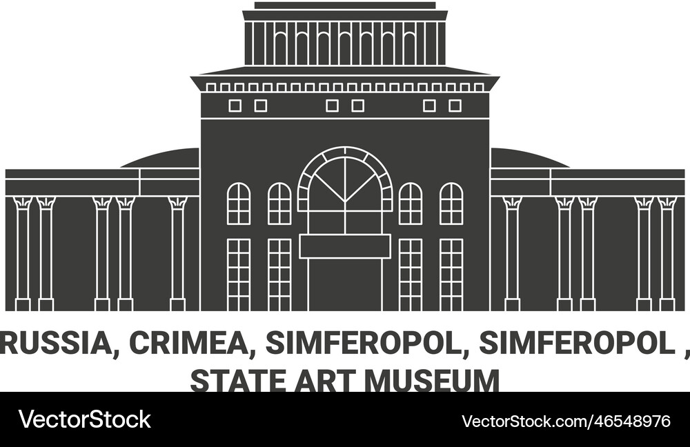 Russia crimea simferopol state art Royalty Free Vector Image